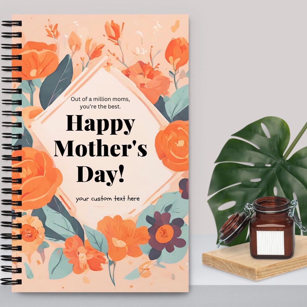 Personalized Notebook for Mom, Mother's Day Gift, Personalized Happy ...