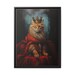 Royal Orange Cat in King Attire - Matte Canvas With Black Frame, Regal ...