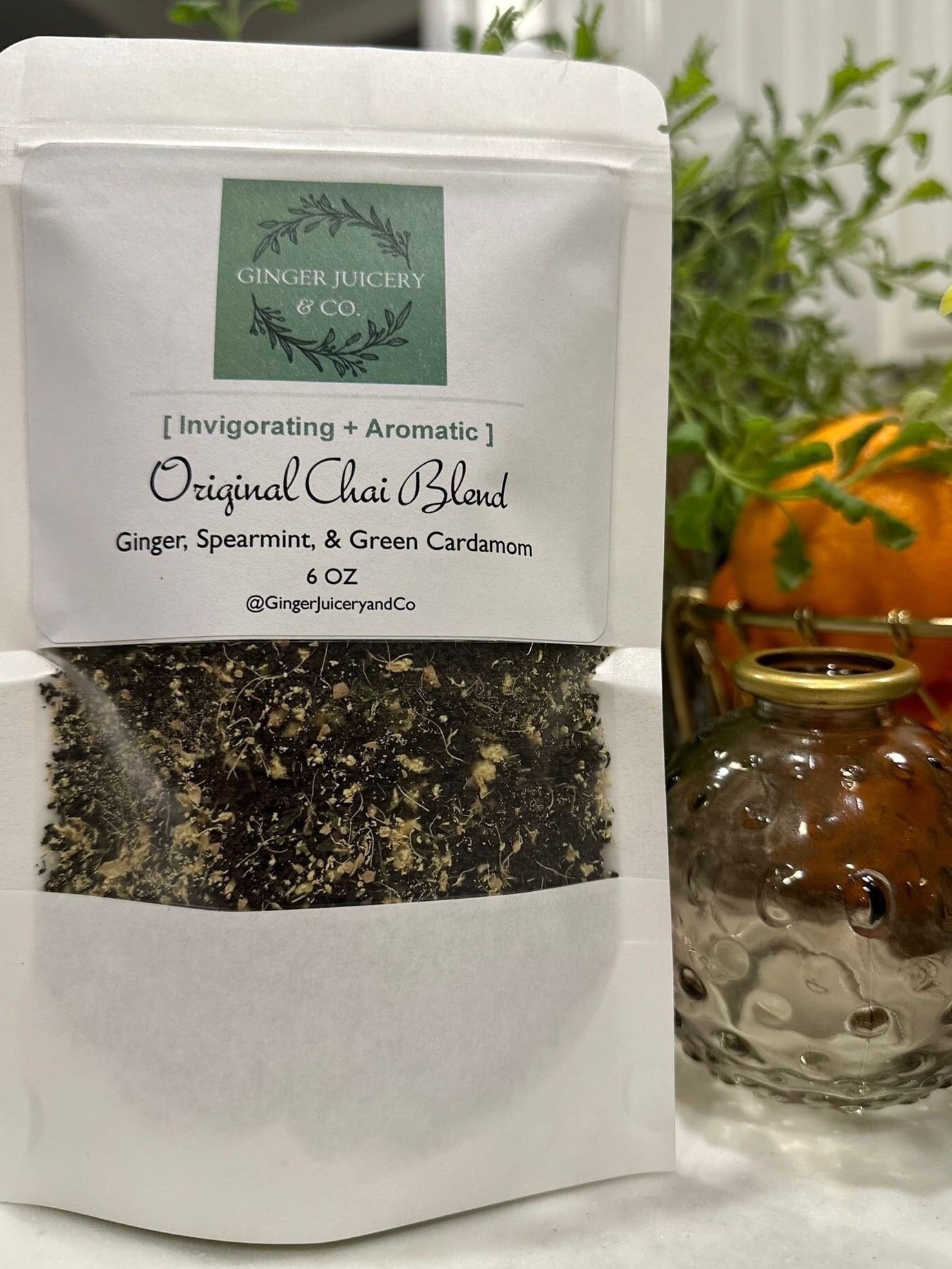 Tea Lovers Delight: Original Chai Blend - Organic Ginger, Spearmint, and Green Cardamom Tea - Etsy