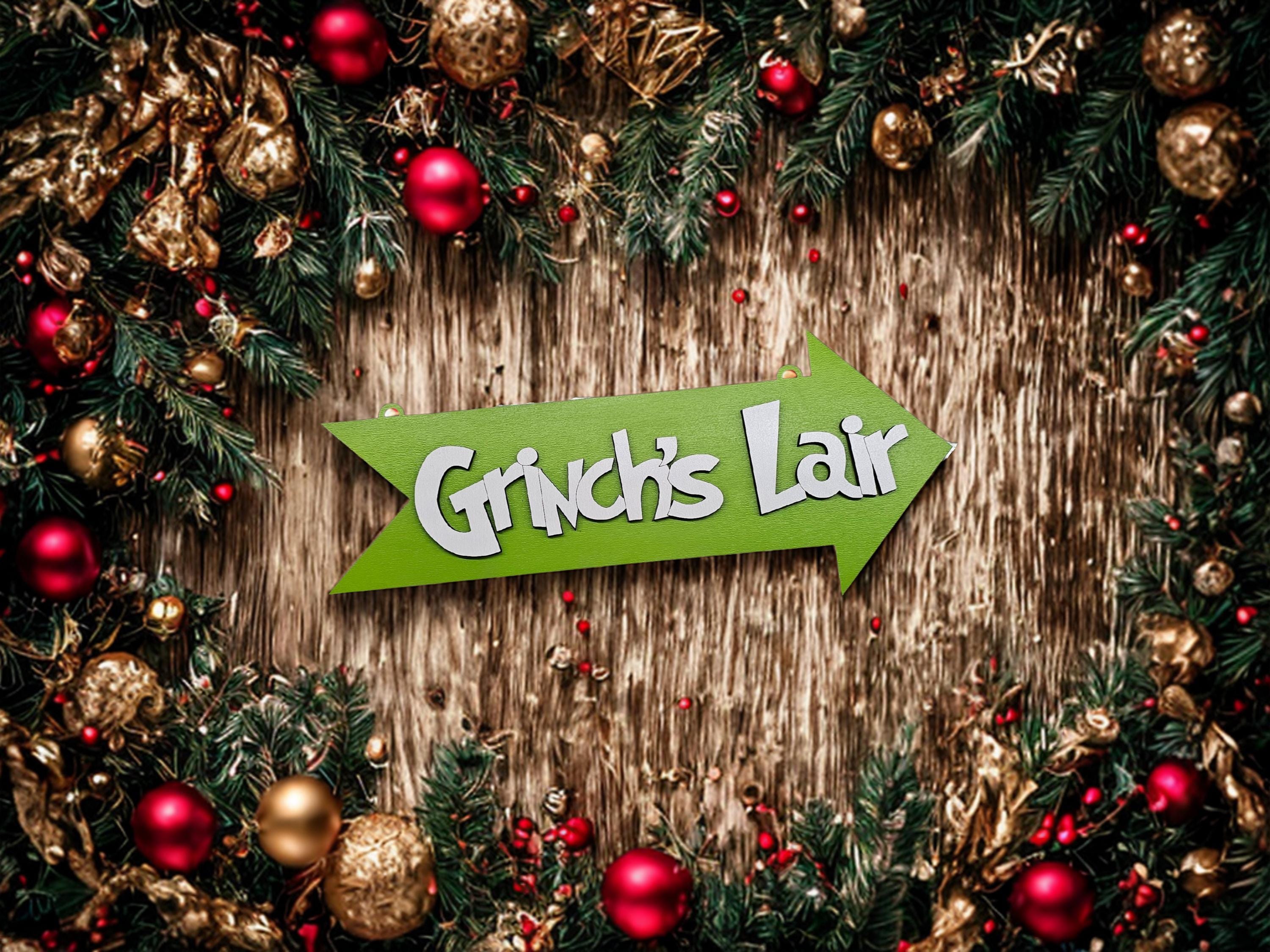 Customizable Grinch Whoville Christmas Sign - Grinch's Lair, Mount ...