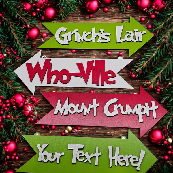 Grinch's Lair Sign - Etsy