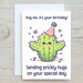 Cuddly Cactus Birthday Hug Card for Someone Who Loves Cacti Succulent ...