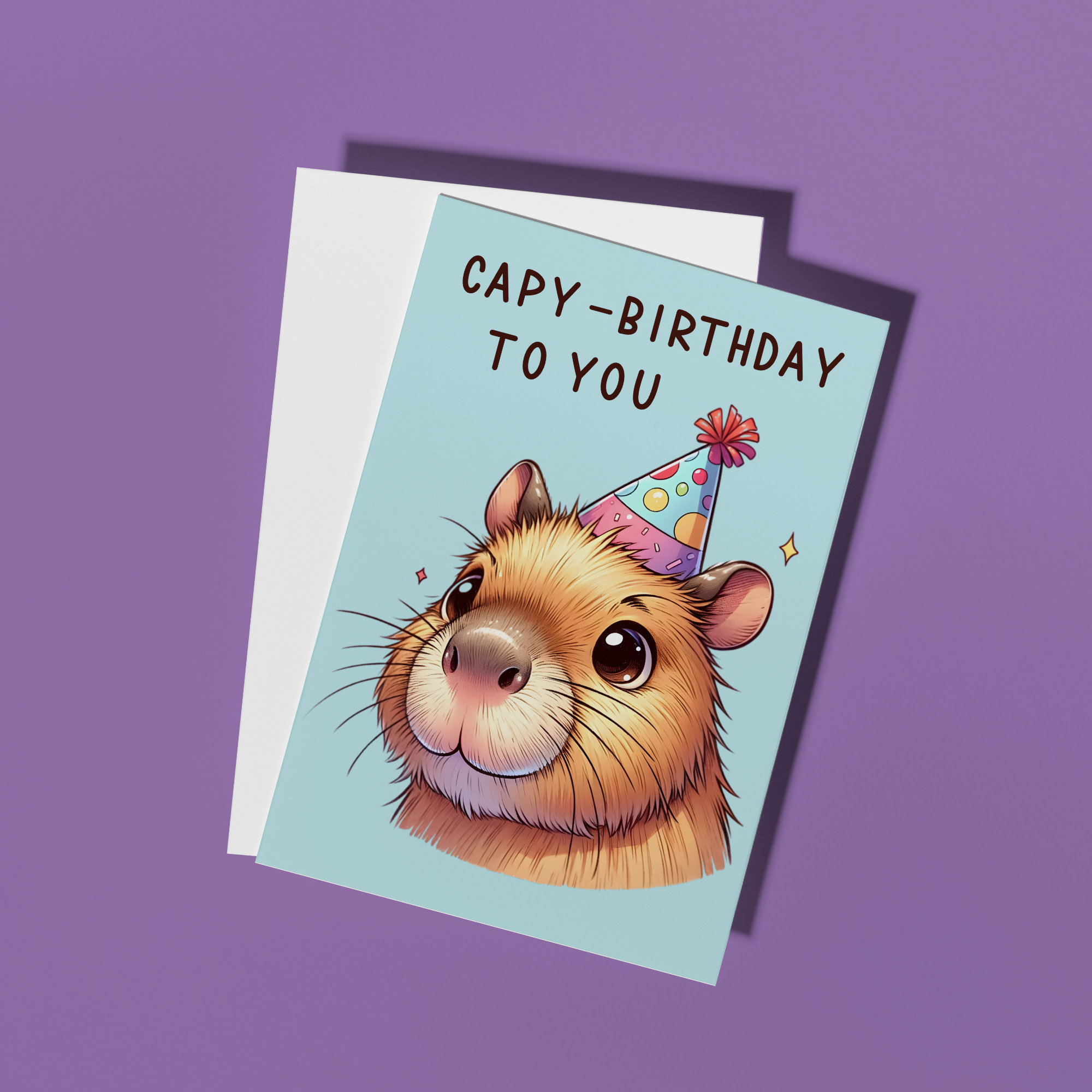 Capybara Happy Birthday Wearing A Birthday Hat for Those Capybara ...