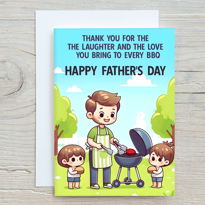 Bbq Fathers Day Card for A Dad Who Loves to Grill Master Dad Family Bbq ...