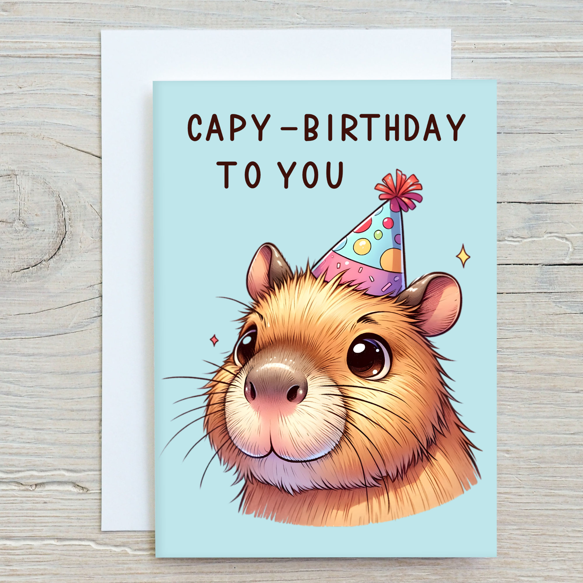 Capybara Happy Birthday Wearing A Birthday Hat for Those Capybara ...
