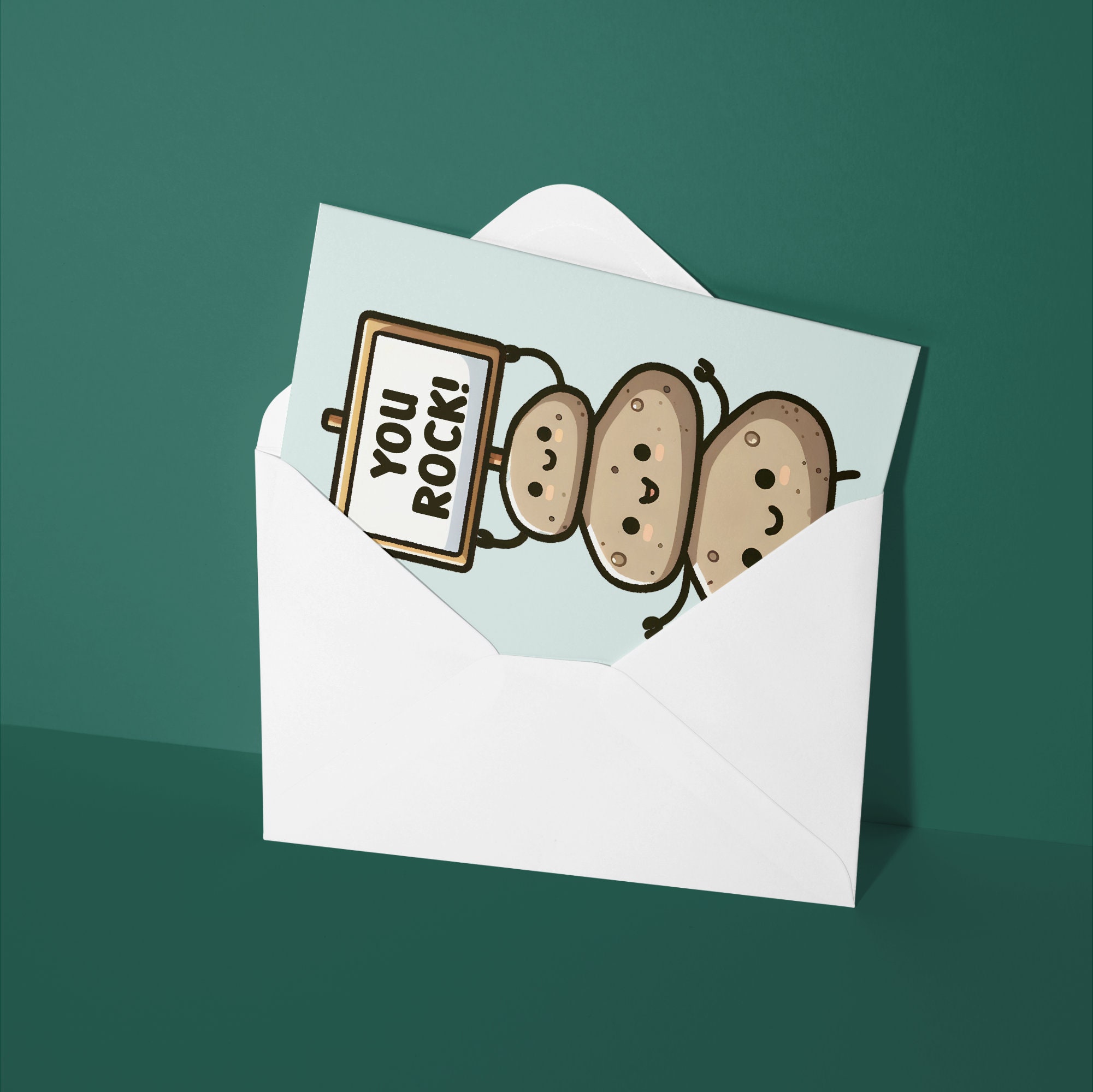 You Rock Birthday Card for Friend Who Loves Pun Rocks Geologist Gift ...