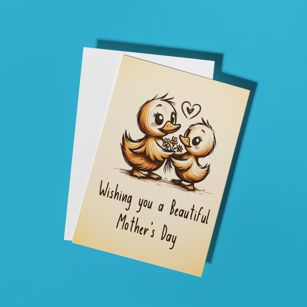 Happy Mothers Day Cards Ducks Printables