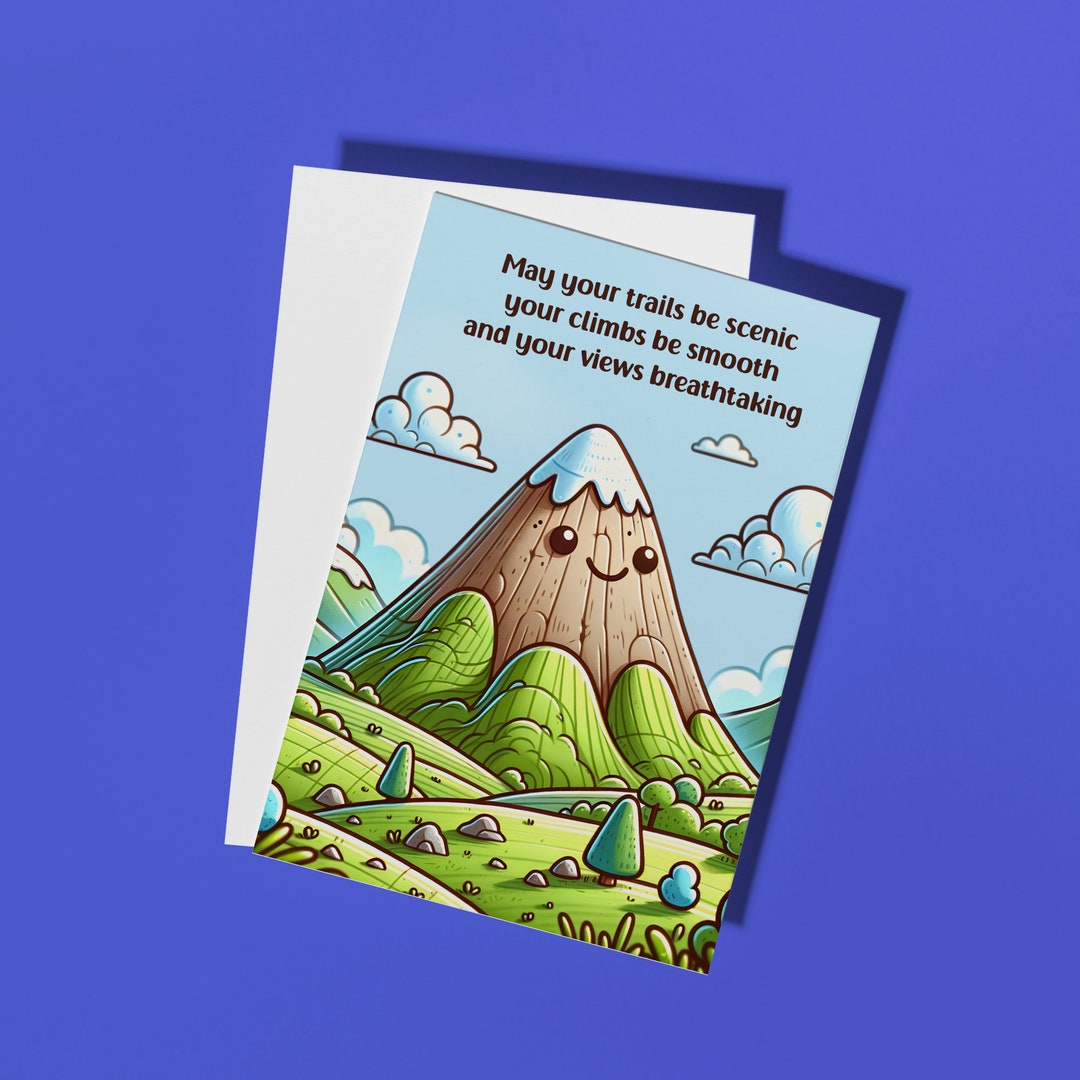 Cute Motivational Mountain Card for Graduating Students Who Loves ...
