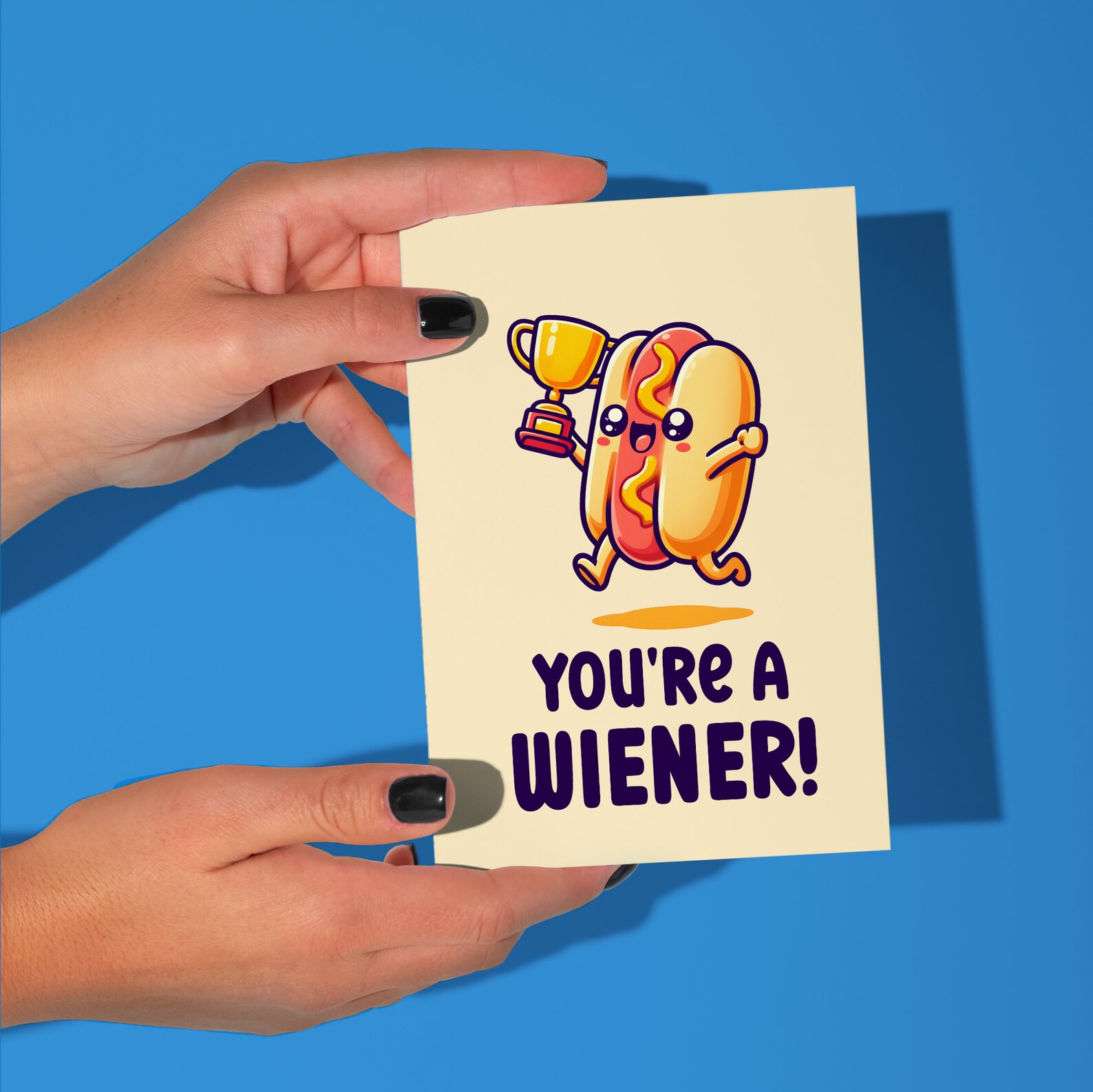 Hot Dog Congratulations Card for Friend Who Won Competition Winner ...