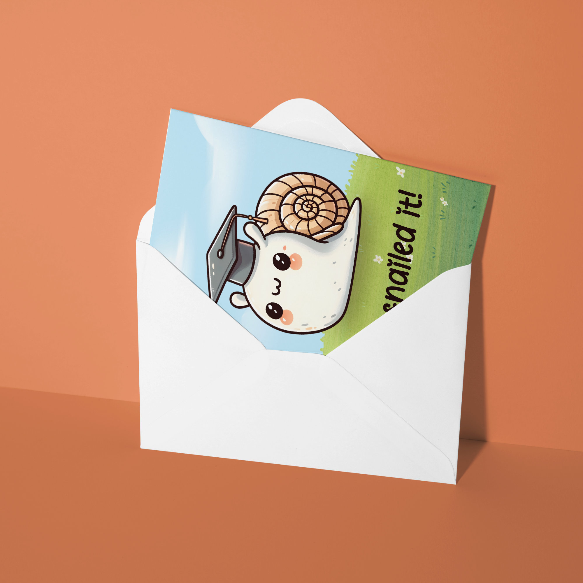 Punny Graduation Card for Graduating Student Snail for College Grad ...