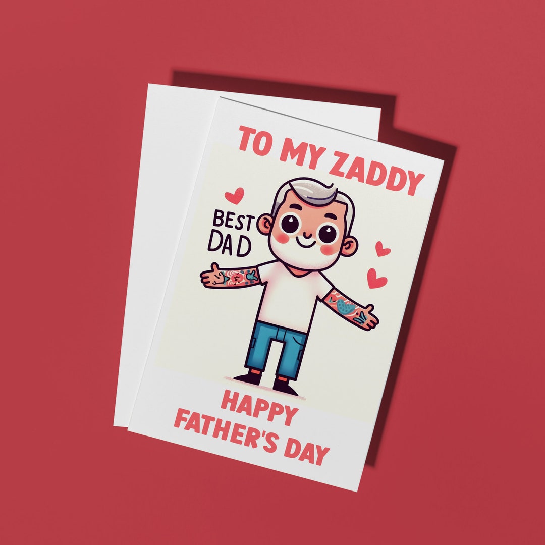 Tattooed Grandpa Fathers Day Card for Handsome Grandfather Who Loves ...