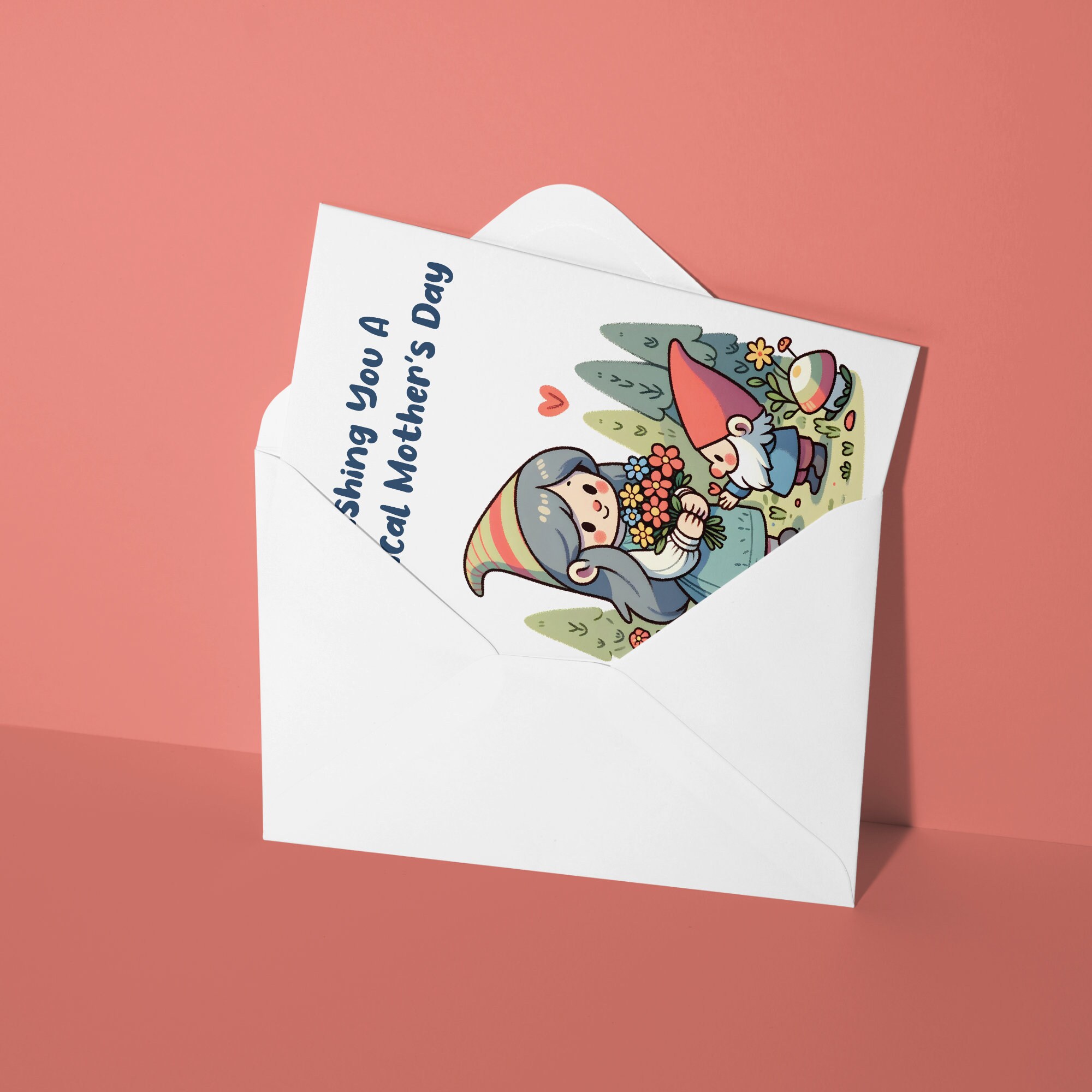 Gnome Mothers Day Card for A Magical Mom Who Loves Gnomes and ...