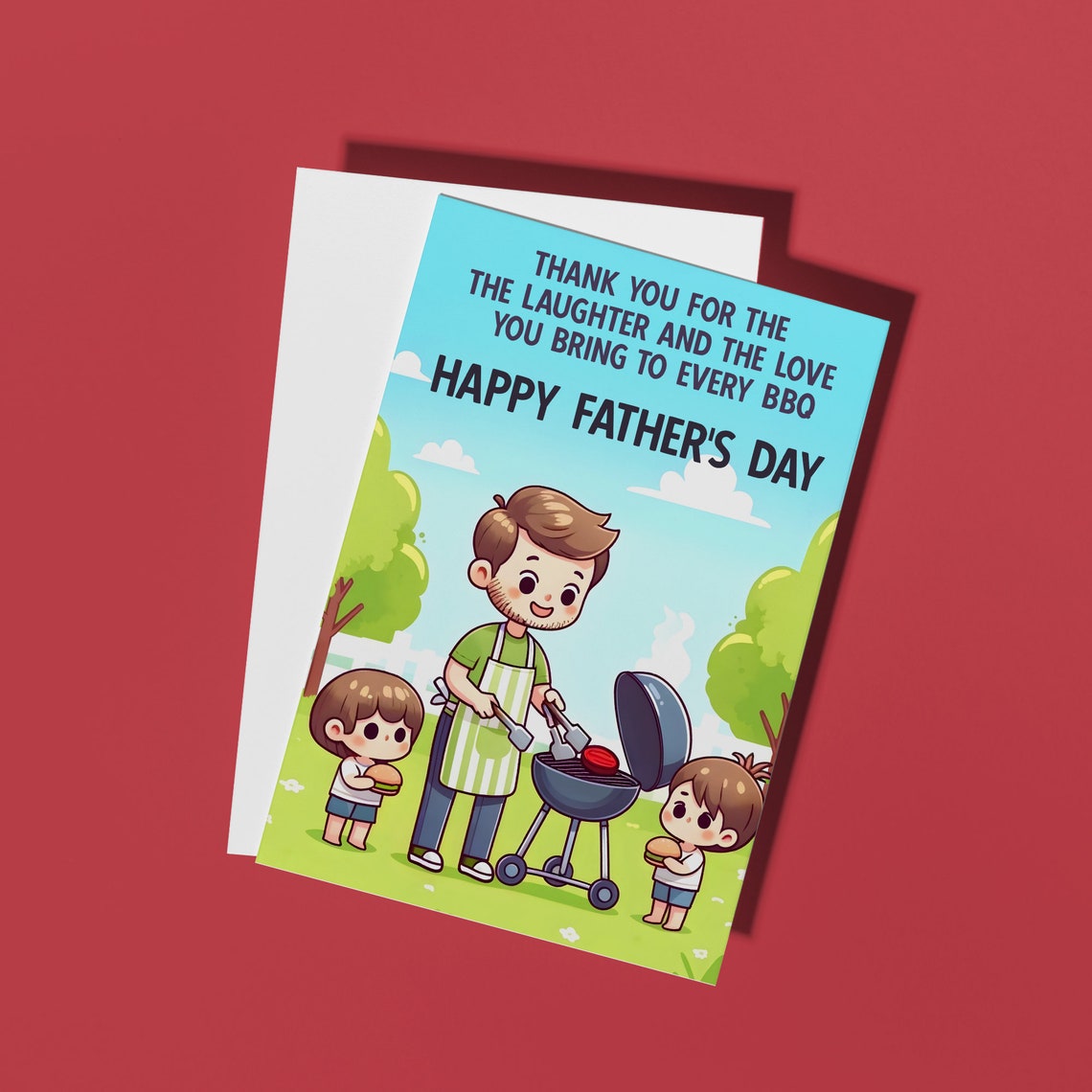Bbq Fathers Day Card for A Dad Who Loves to Grill Master Dad Family Bbq ...