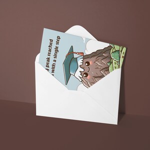 Kawaii Graduation Motivational Card Cute Mountain Wearing Graduation ...