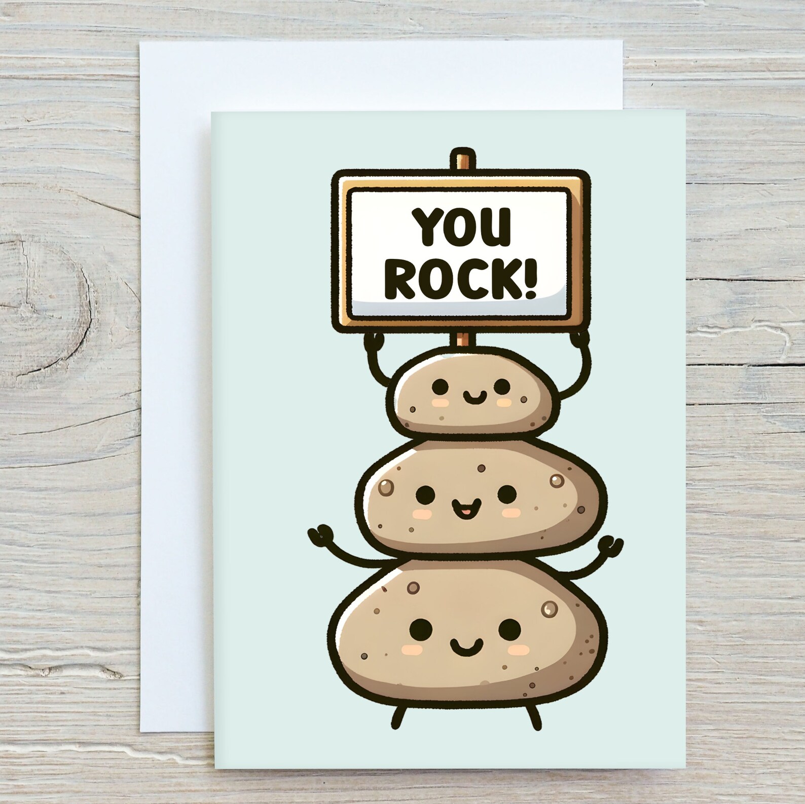You Rock Birthday Card for Friend Who Loves Pun Rocks Geologist Gift ...