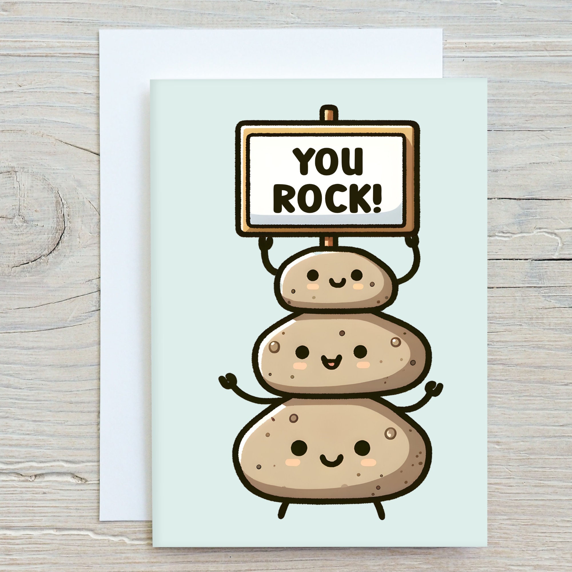 You Rock Birthday Card for Friend Who Loves Pun Rocks Geologist Gift ...