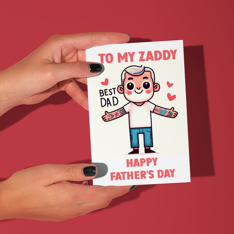 Tattooed Grandpa Fathers Day Card for Handsome Grandfather Who Loves ...
