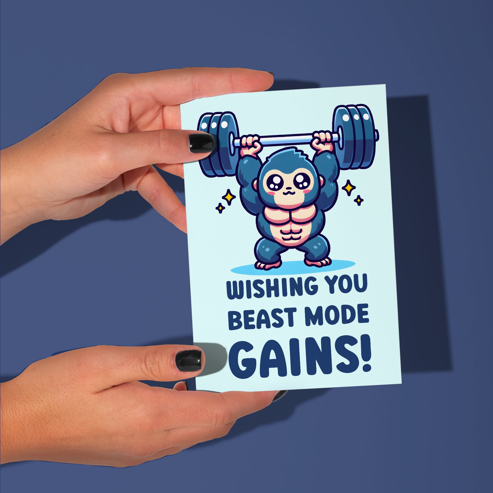 Cute Gym Birthday Card for Fitness Instructor Powerlifting Coach Gift ...