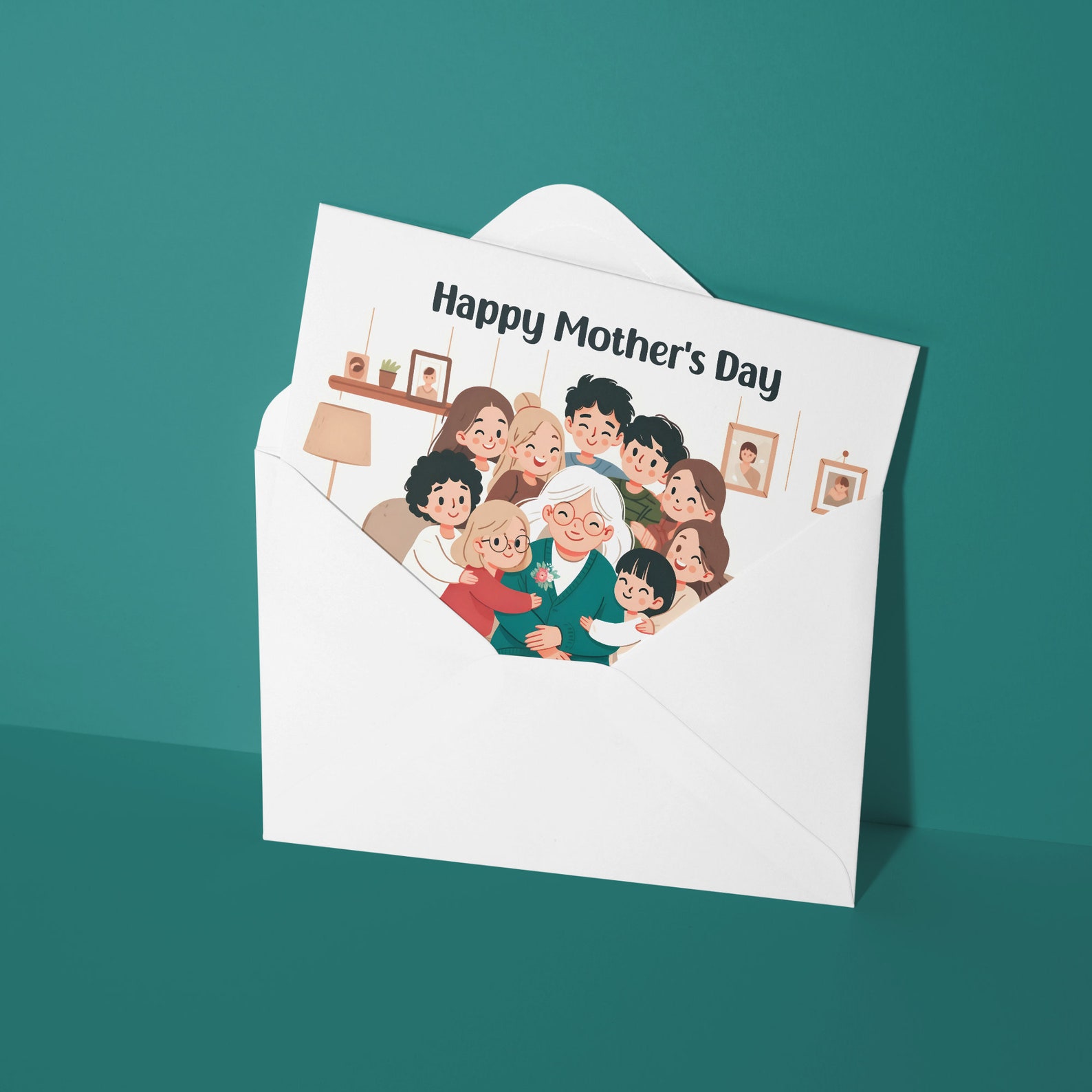 Family Mothers Day Card for Grandma From Grandkids Card for Grandmother ...