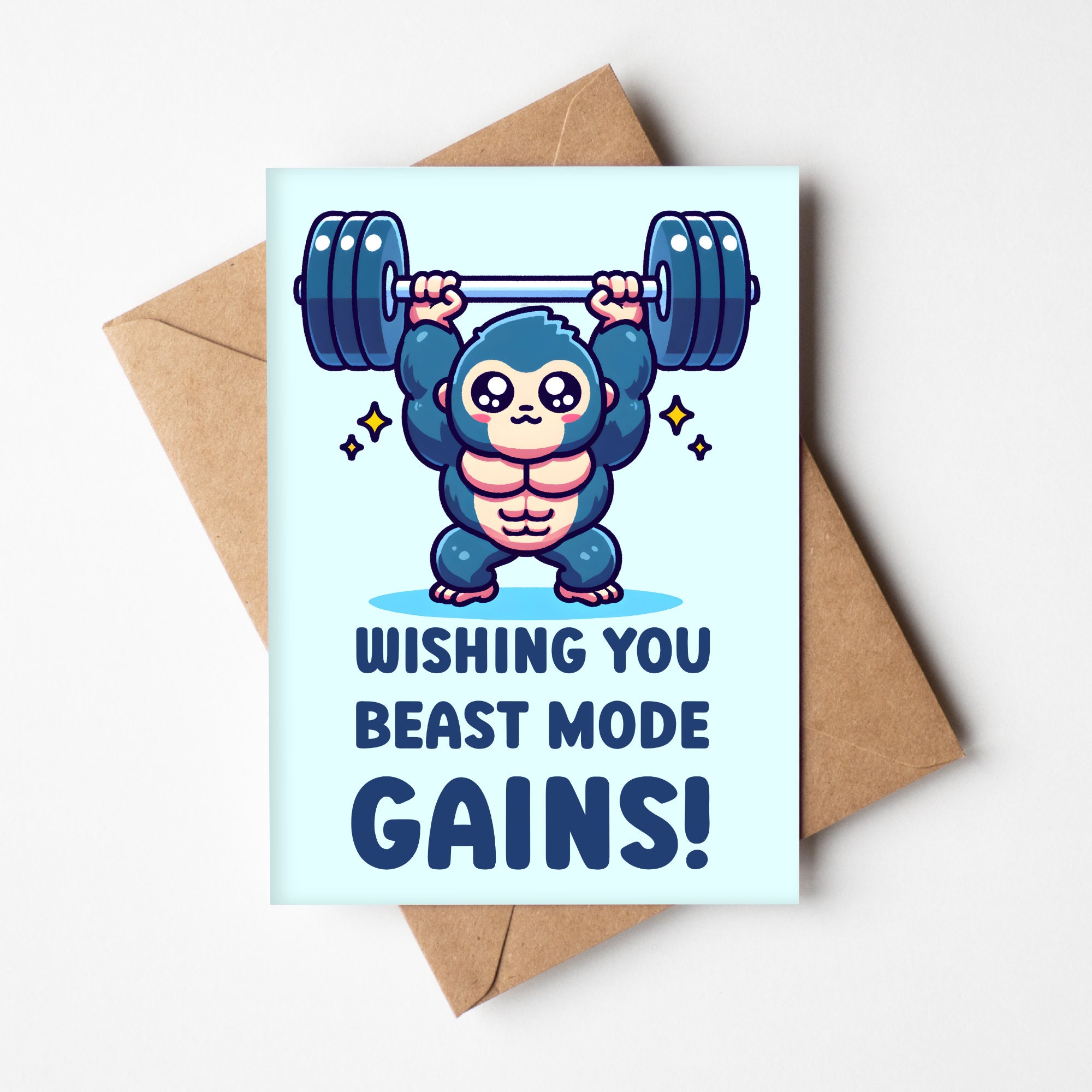 Cute Gym Birthday Card for Fitness Instructor Powerlifting Coach Gift ...