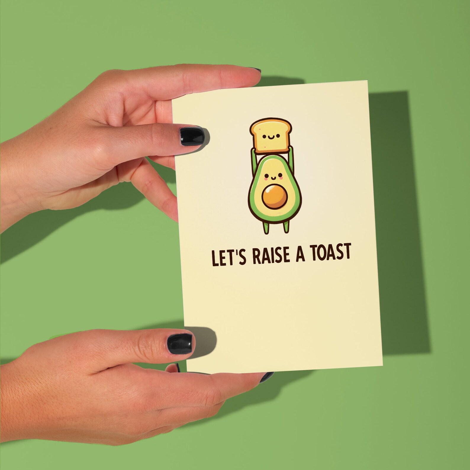 Avocado Birthday Card for Friend Who Loves Avocado Toast Greeting Card ...