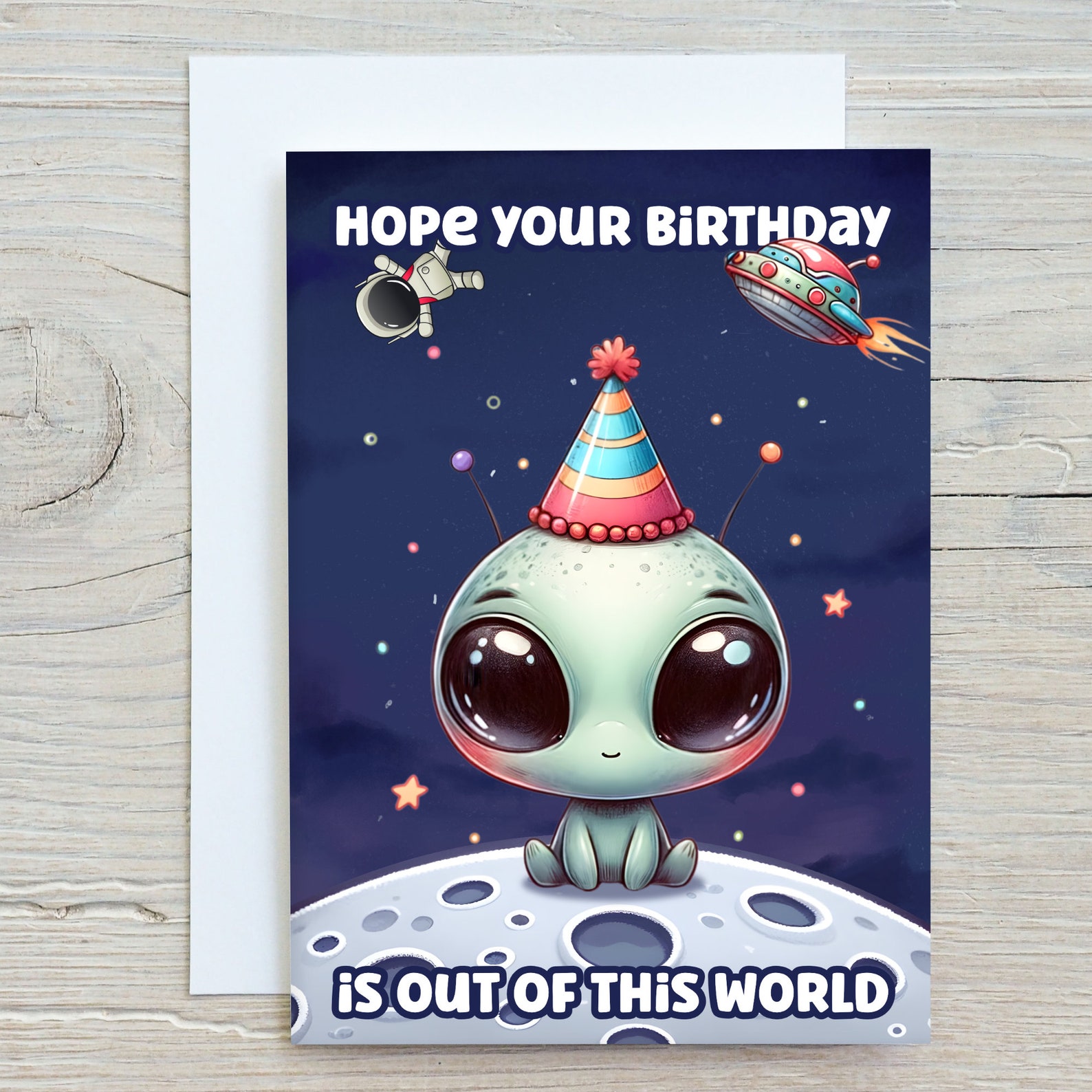 Galactic Birthday is Out of This World Alien Birthday Card for A Kid ...