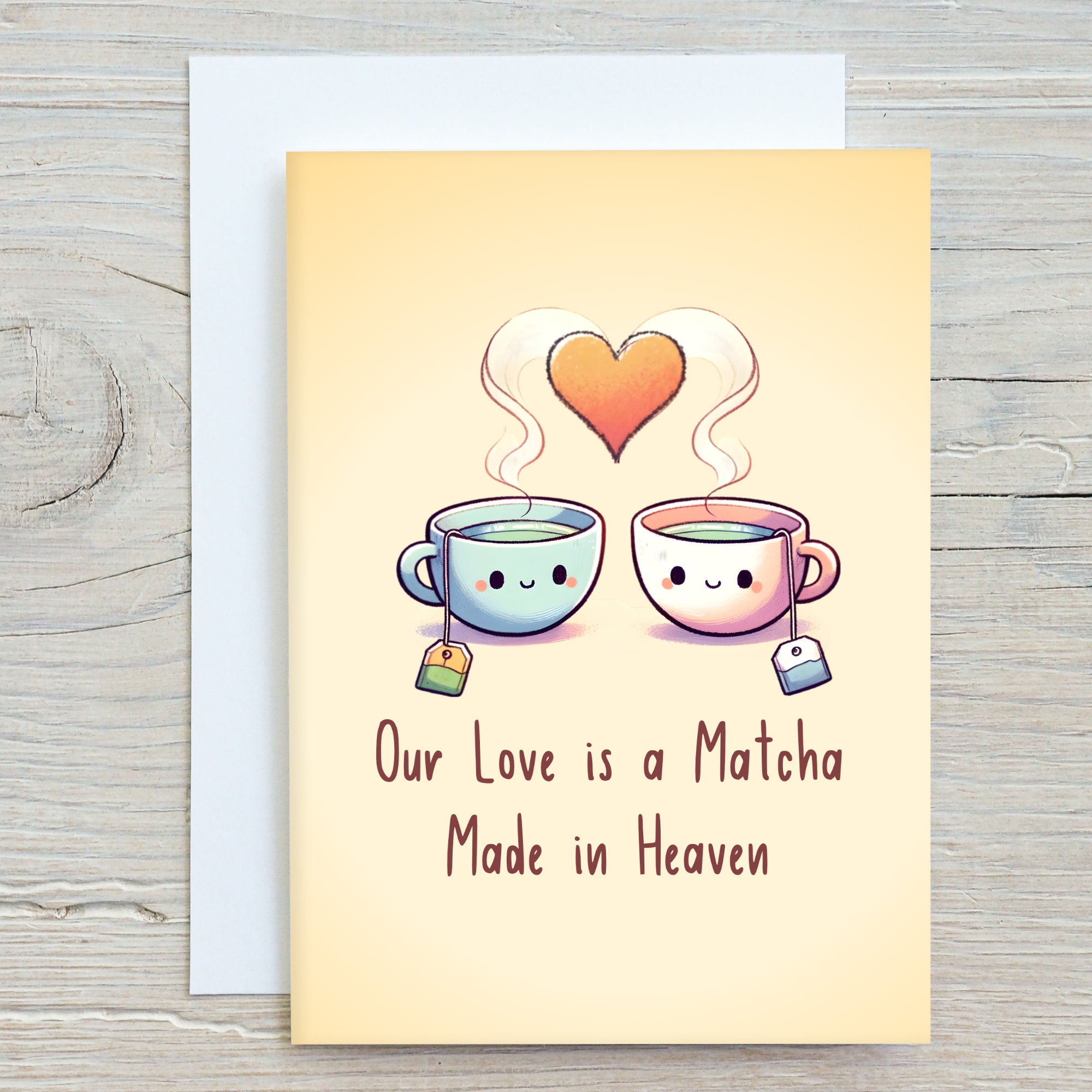 Matcha Love Blissful Tea Time Our Love is A Matcha Made in Heave Card ...