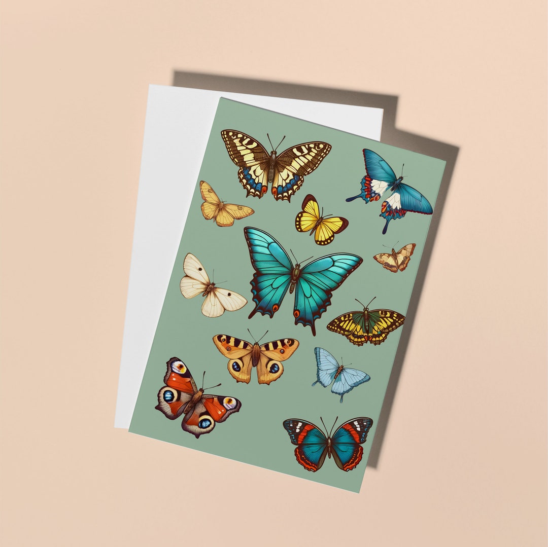 Butterfly Card for Friend Who Loves Vintage Butterflies Greeting Card ...