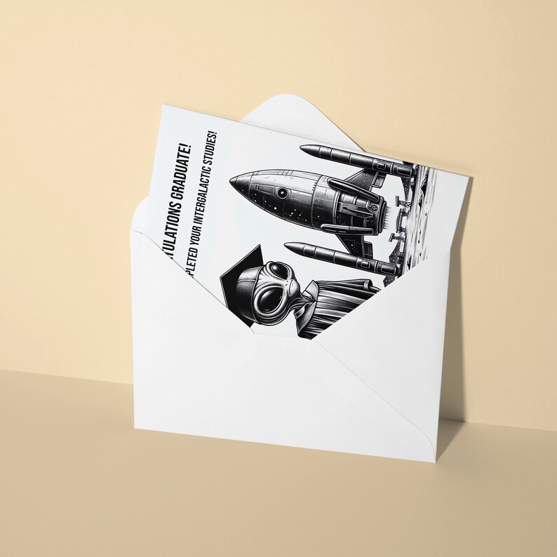 Vintage Alien Graduation Card to Congratulate A Graduate Astronomy ...
