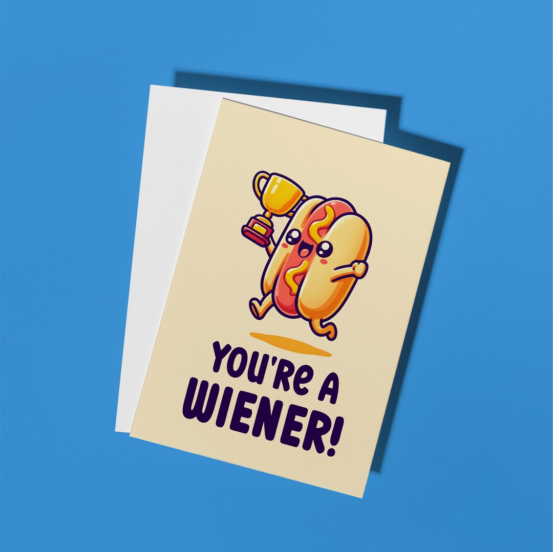 Hot Dog Congratulations Card for Friend Who Won Competition Winner ...
