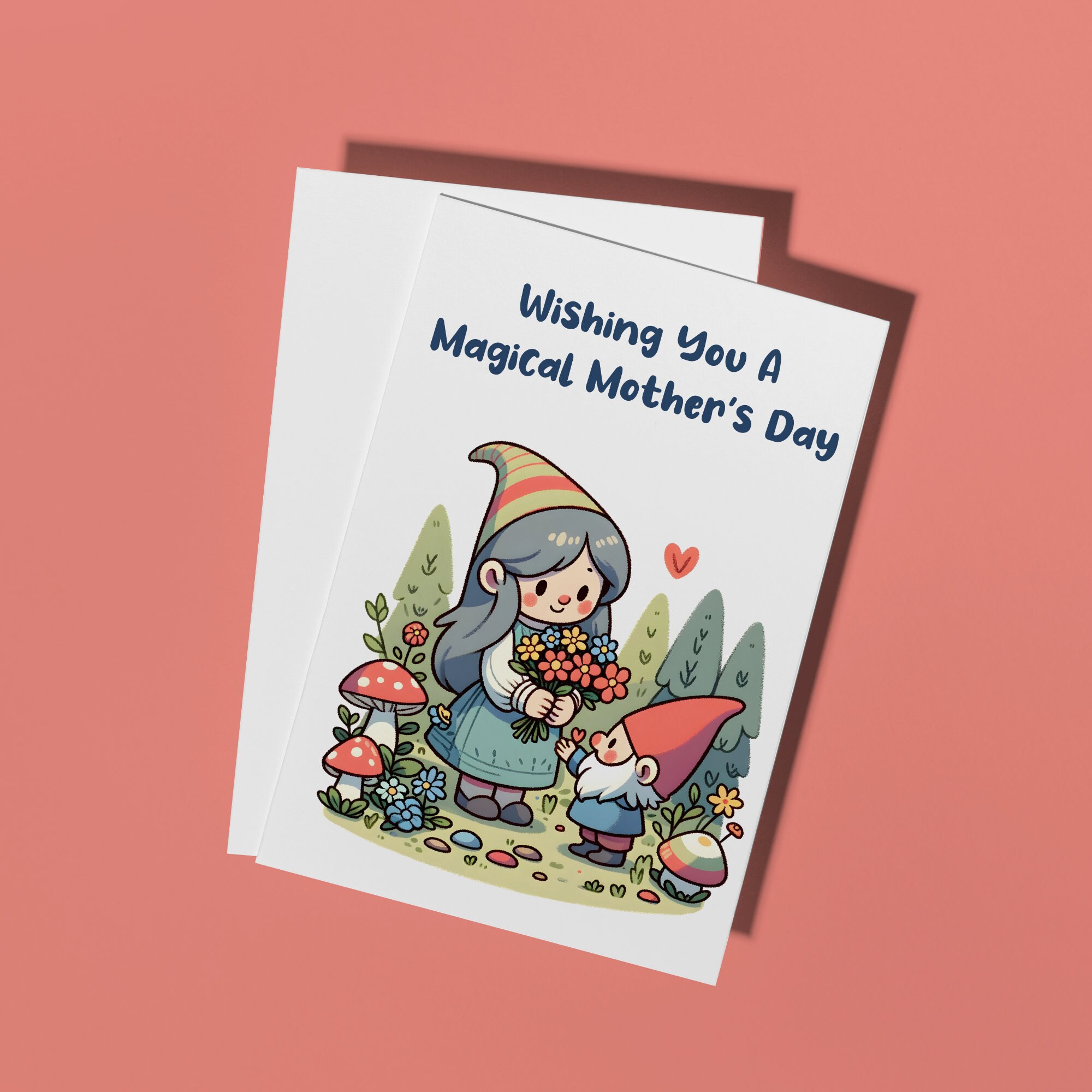Gnome Mothers Day Card for A Magical Mom Who Loves Gnomes and ...