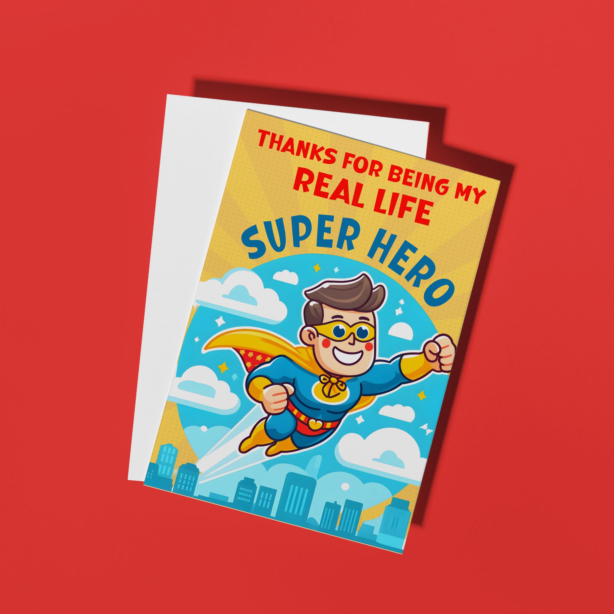 Superhero Fathers Day Card for Hero Father Who is My Super Hero Daddy ...
