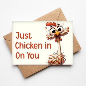 Funny Greeting Card of Cute Chicken Pun Card to Check in on Friend Get ...