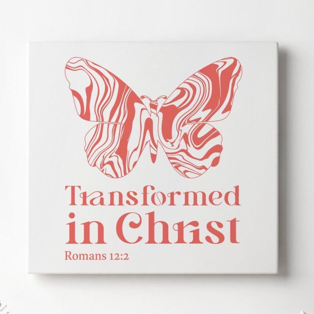 Transformed in Christ Digital Download, Bible Scripture Art, Jesus Art ...