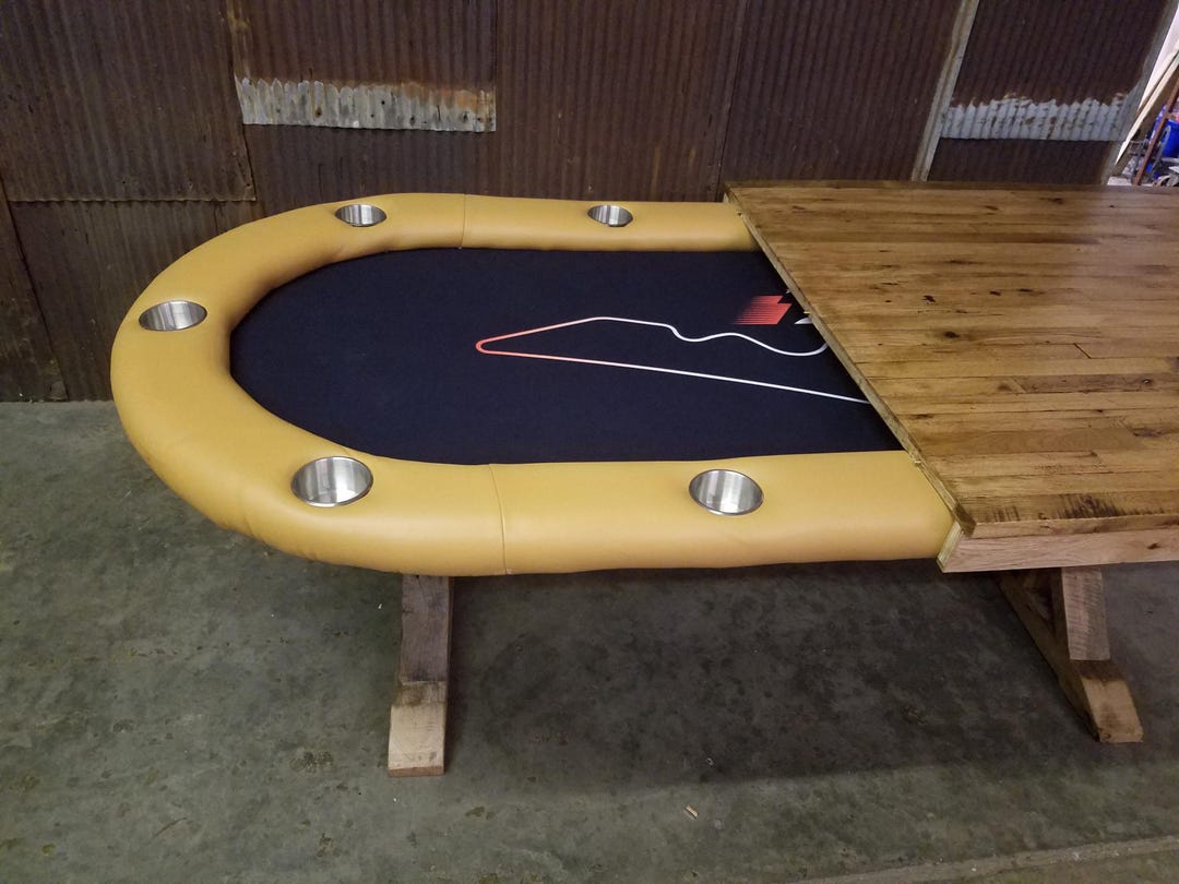 Custom Reclaimed Wood Poker Table, Hidden Game Table, Handmade Card ...