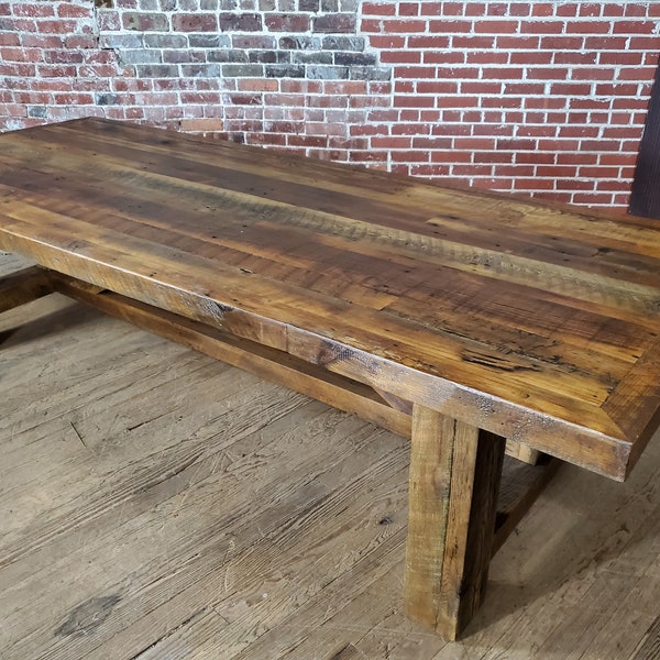 Rustic Wood Dining Table - Etsy
