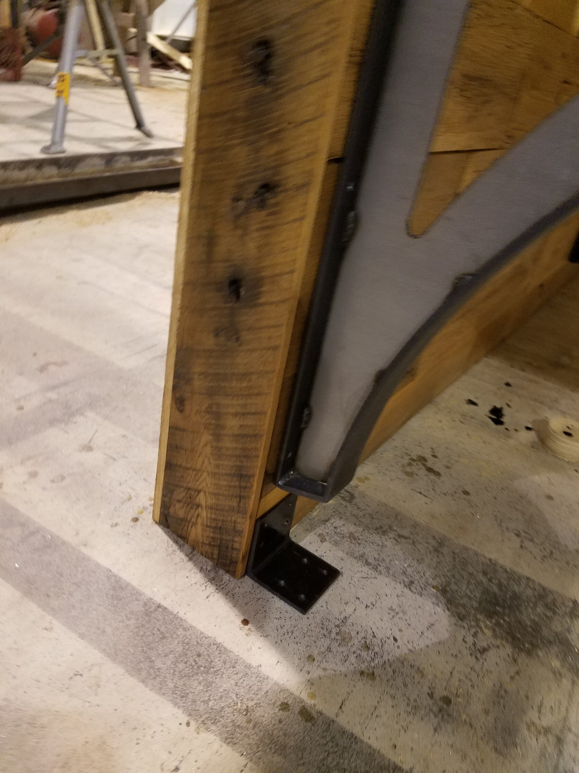 Handmade Modern Industrial Reception Desk, Steel and Wood Entry Counter ...
