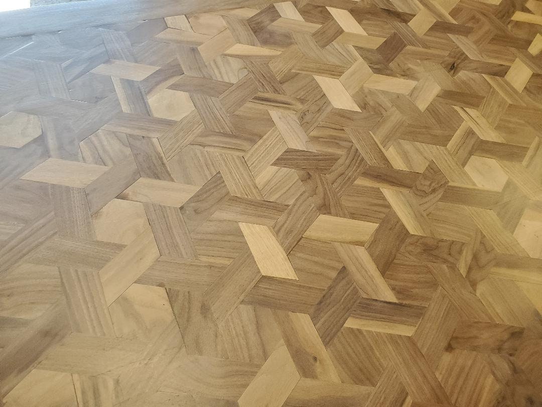 Large Modern Industrial Walnut Patterned Conference Table, Custom ...