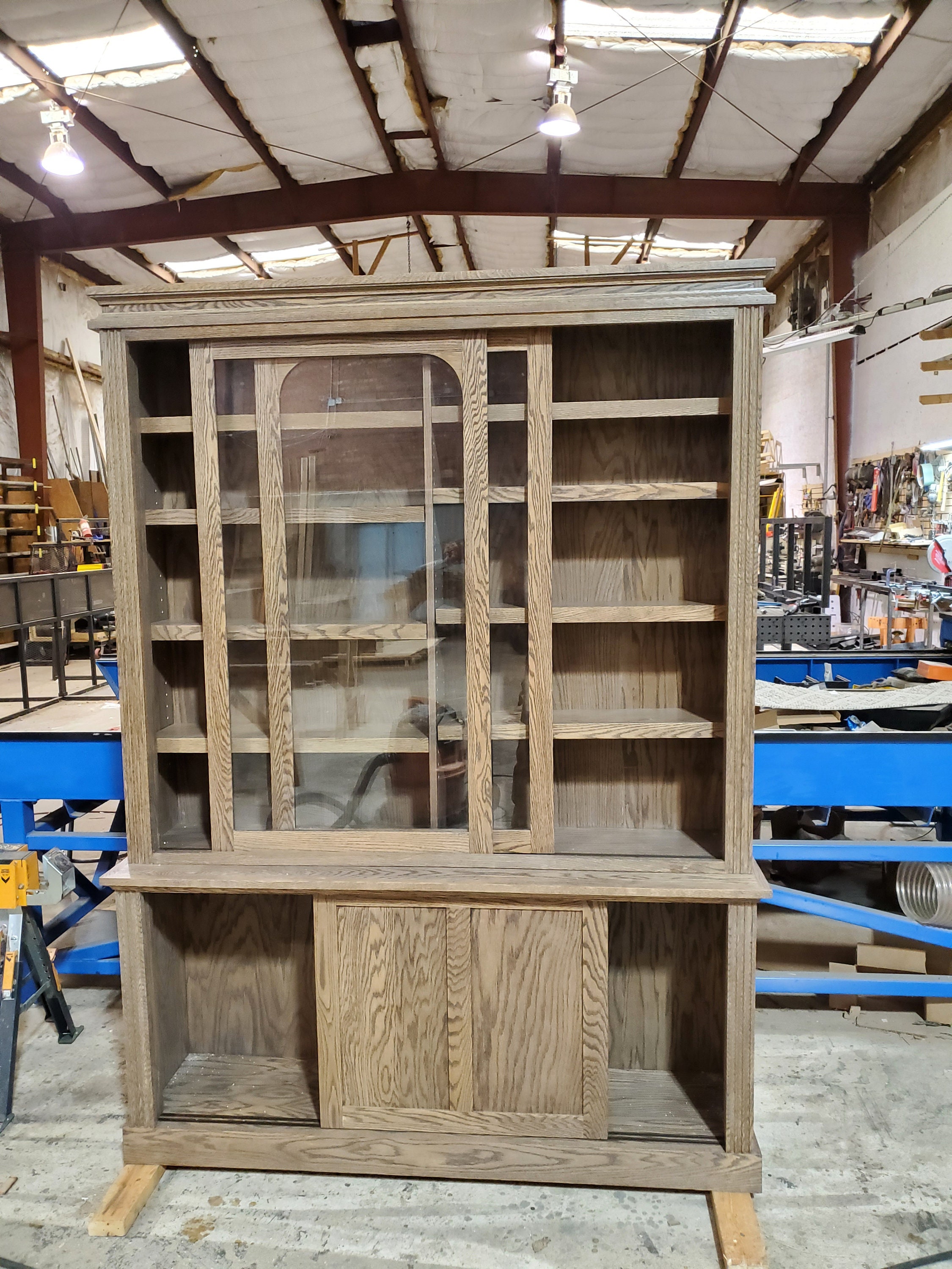 Custom Designed Library Bookshelf System W/ Hidden Door, Handmade ...