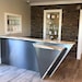 Custom Modern Reception Desk, Aluminum Clad Customer Counter, Unique ...