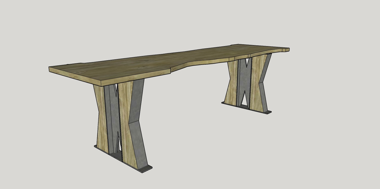 Custom Live Edge Wood Slab Table, Large Handmade Natural Conference ...