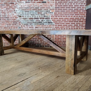 Conference Table, Reclaimed Wood Solid Heavy Rustic Custom Handmade ...