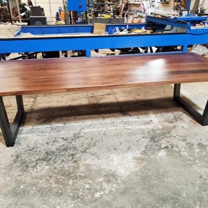 Modern Industrial Conference Table, Handmade Walnut and Steel Office ...