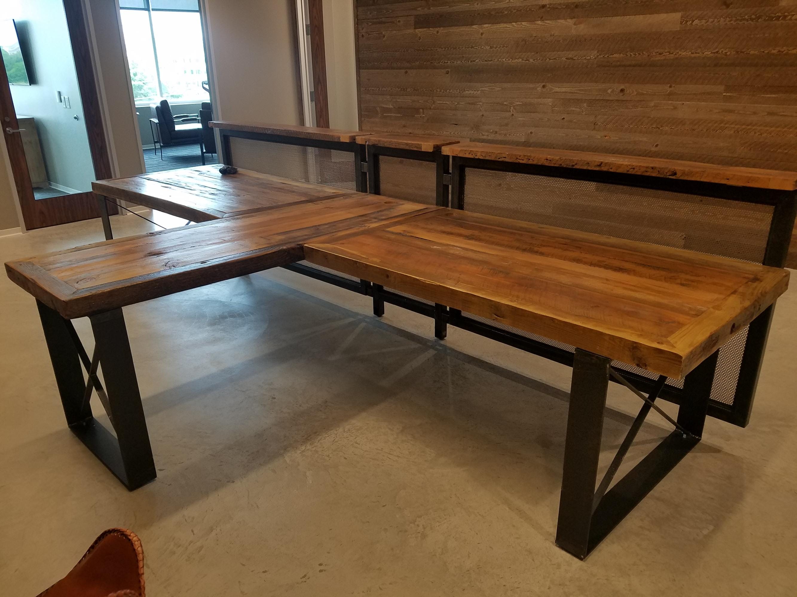 Industrial Workstation, Custom Handmade Office Desk With Reclaimed Wood ...
