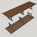 Large Modern Industrial Walnut Patterned Conference Table, Custom ...