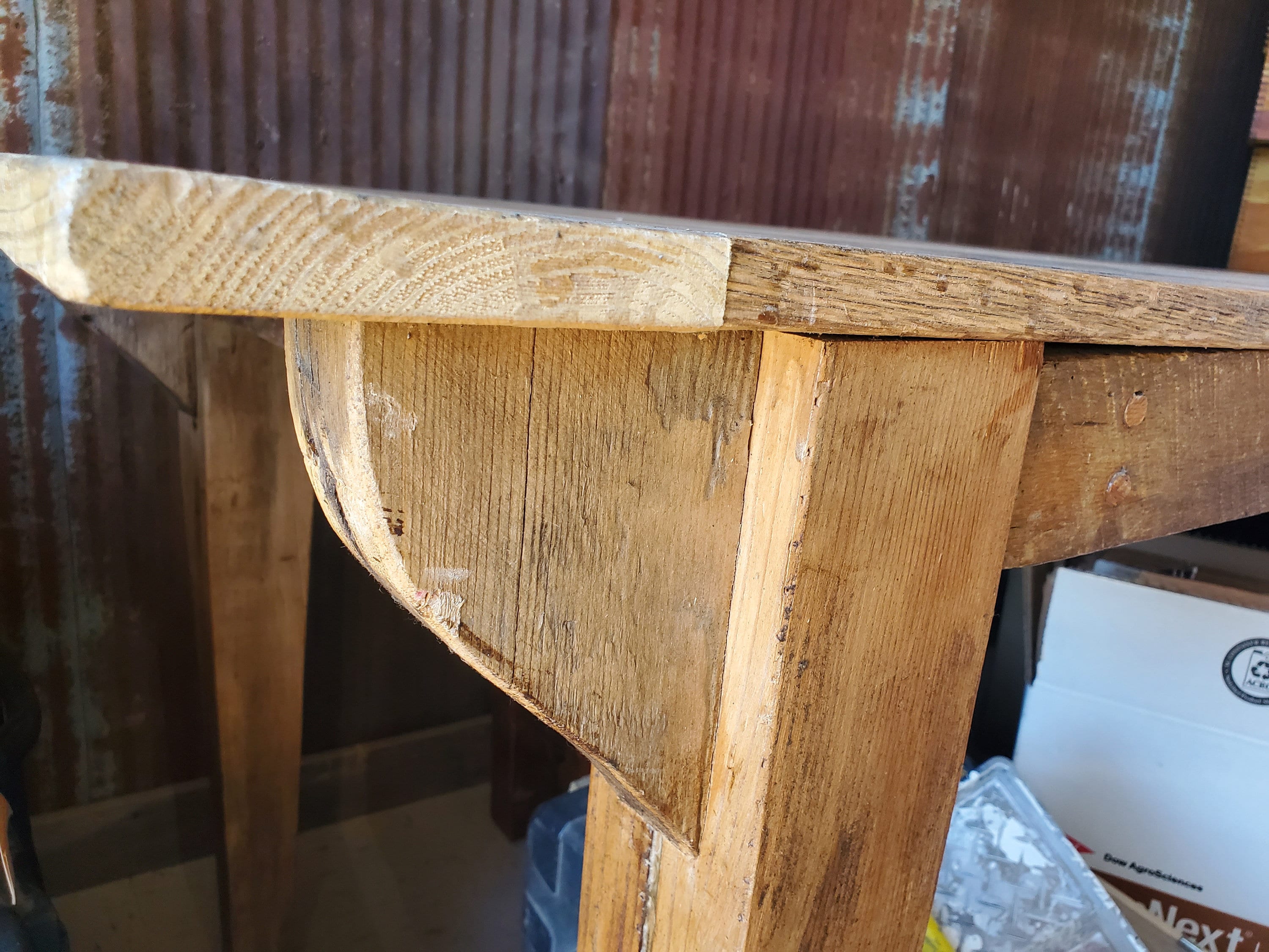 Reclaimed Wood Farmhouse Dining Table, Rustic Handmade Kitchen Table ...