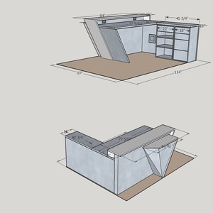 Custom Modern Reception Desk, Aluminum Clad Customer Counter, Unique ...
