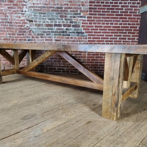 Conference Table, Reclaimed Wood Solid Heavy Rustic Custom Handmade ...