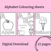 Alphabet Colouring Pages|digital Download|printable Childrens Coloring ...