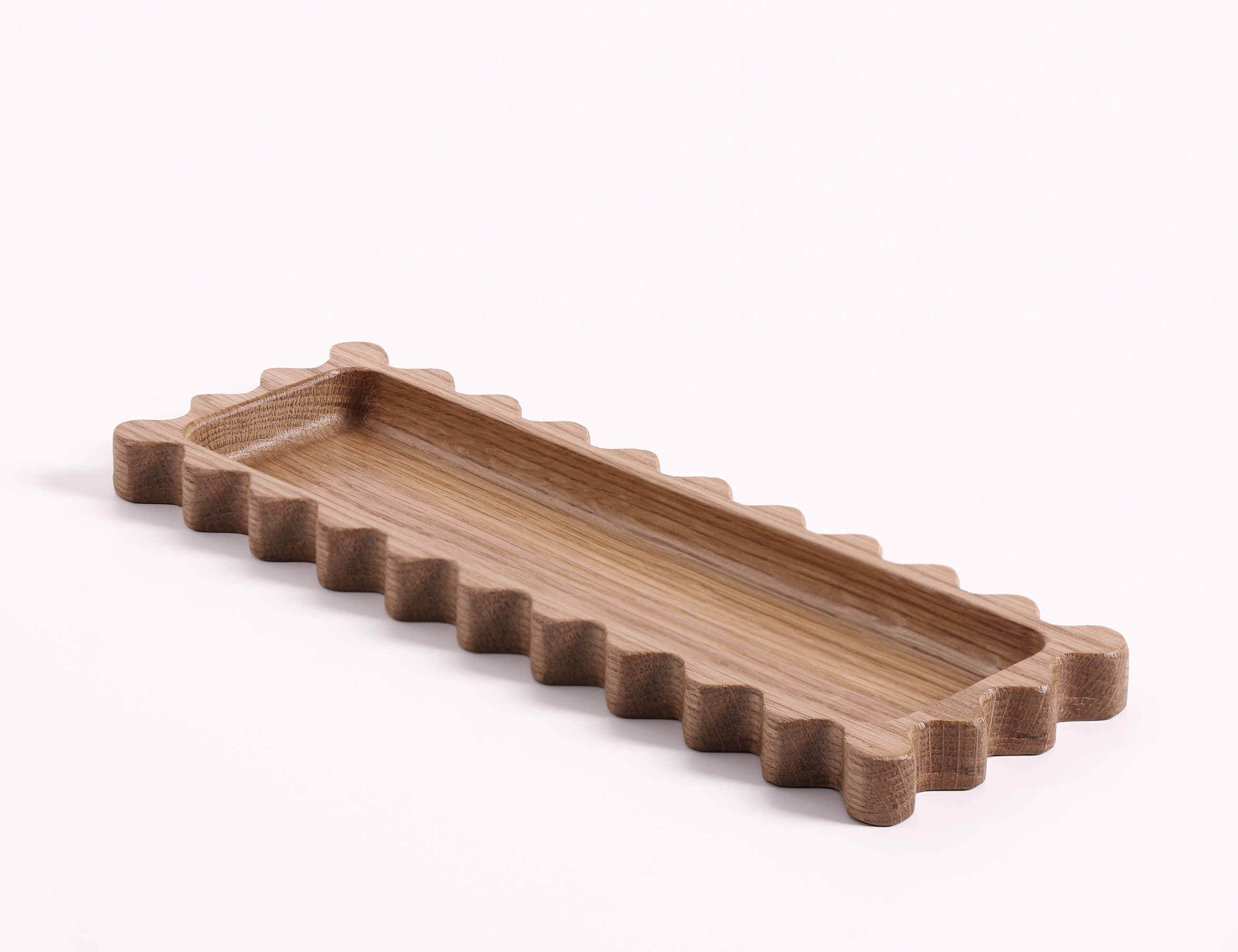 Handcrafted Wooden Scallop Catchall Tray Coastal Decor, Jewelry Dish ...